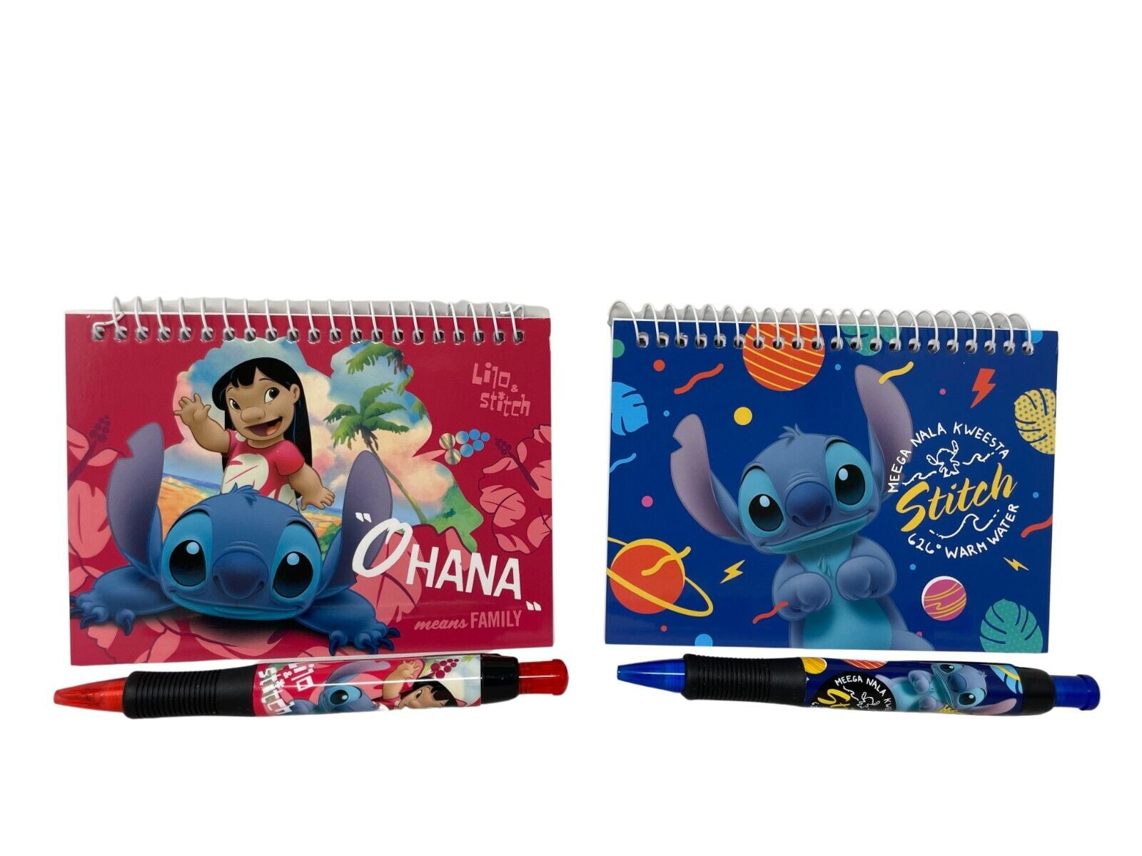 2 Pcs Disney Lilo & Stitch Notebook with Pen in Poly Bag- Autograph ...