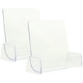 2 Pcs Display Shelf Cards Organizer Desktop Transparent Card Stand ...