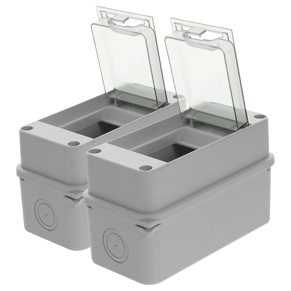 2 Pcs Distribution Protection Box Electrical Boxes Plastic Weatherproof ...