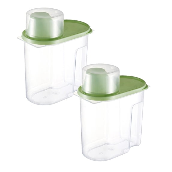 2 Pcs Dog Food Storage Container with Measuring Cup Airtight Pet Food ...