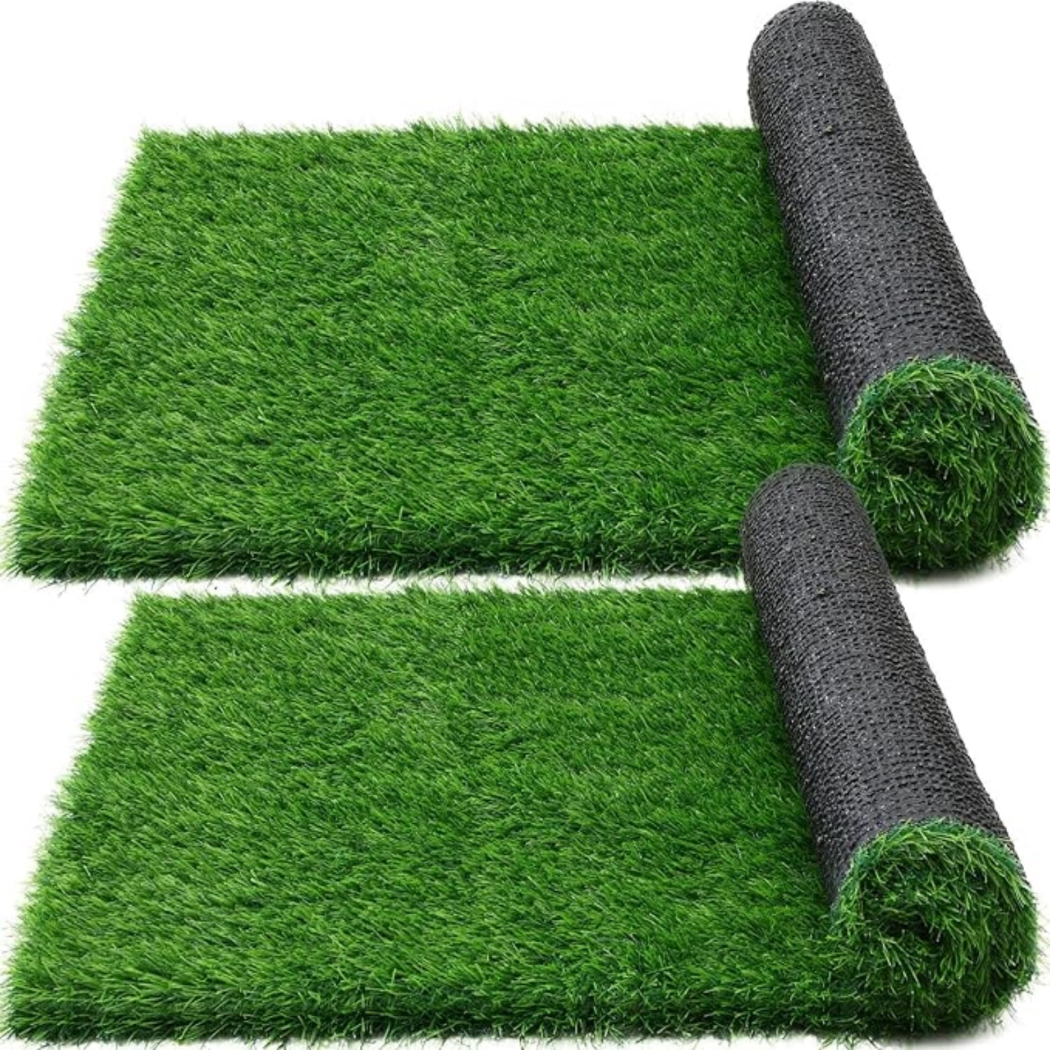 2 Pcs Dog Grass Pee Pads,52 x 26 x 1.57 Inches Grass Rug for Dogs Potty ...