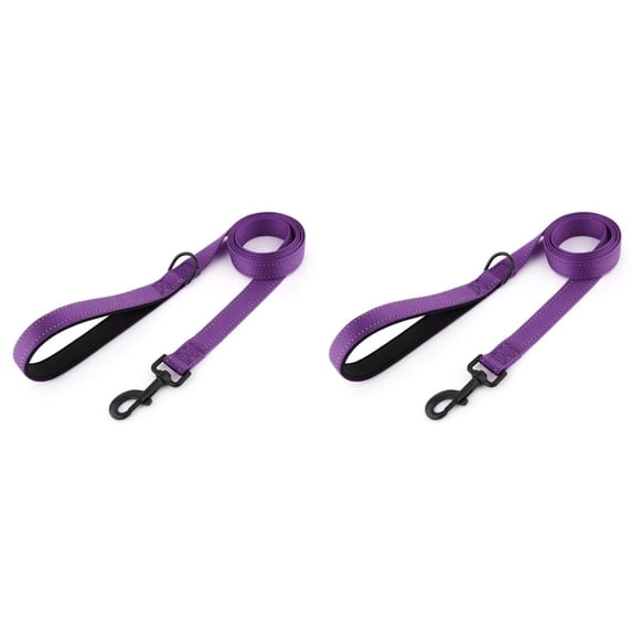 2 Pcs Dog Leash 70.8 Inch Traffic Padded Two Handle Heavy Duty ...