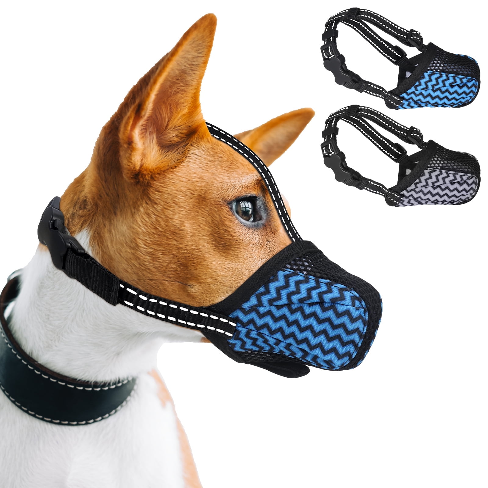 2 Pcs Dog Muzzle,Air Mesh Breathable Muzzle for Medium Large Sized Dogs ...