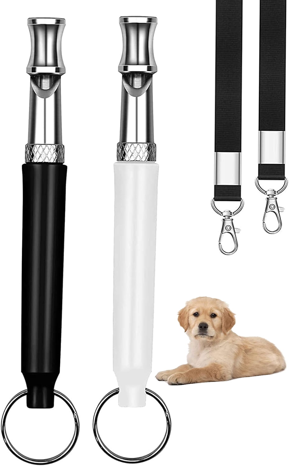 2 Pcs Dog Whistle, Ultrasonic Stainless Steel Dog Whistle, Adjustable ...