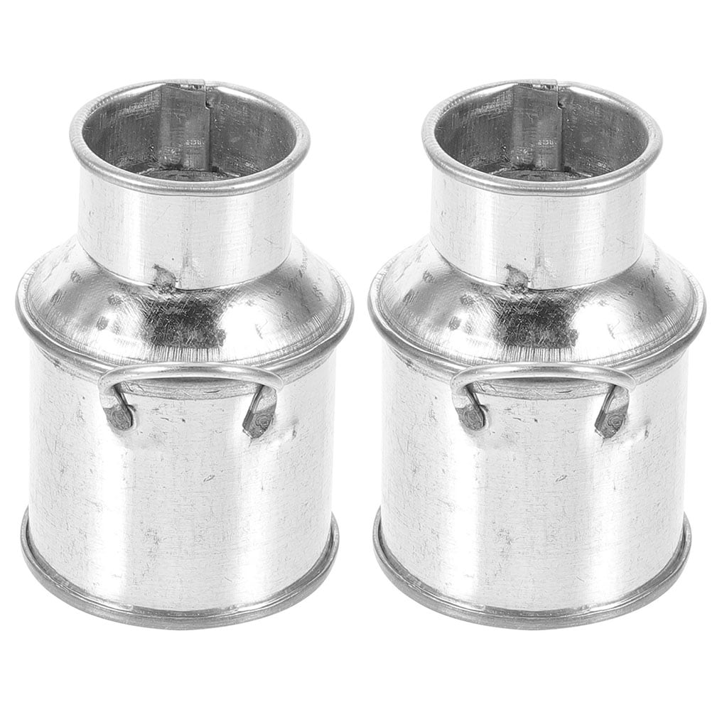 2 Pcs Doll House Tin Bucket Decor Small Vase Mini Metal Buckets Mini ...