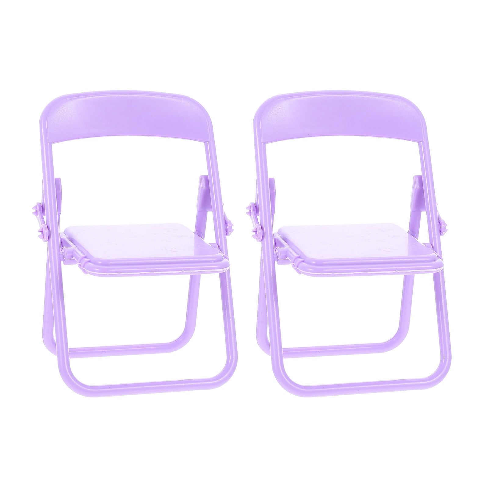 2 Pcs Dollhouse Chair Folding Plastic Chairs Plastic Miniature Chair ...