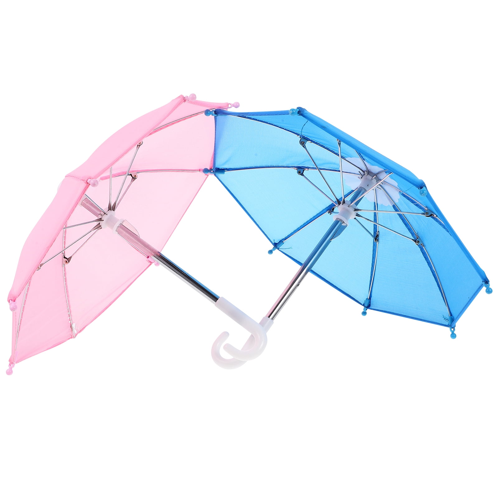 2 Pcs Dollhouse Umbrella Decor Models Miniature 1/12 Parasol Micro ...