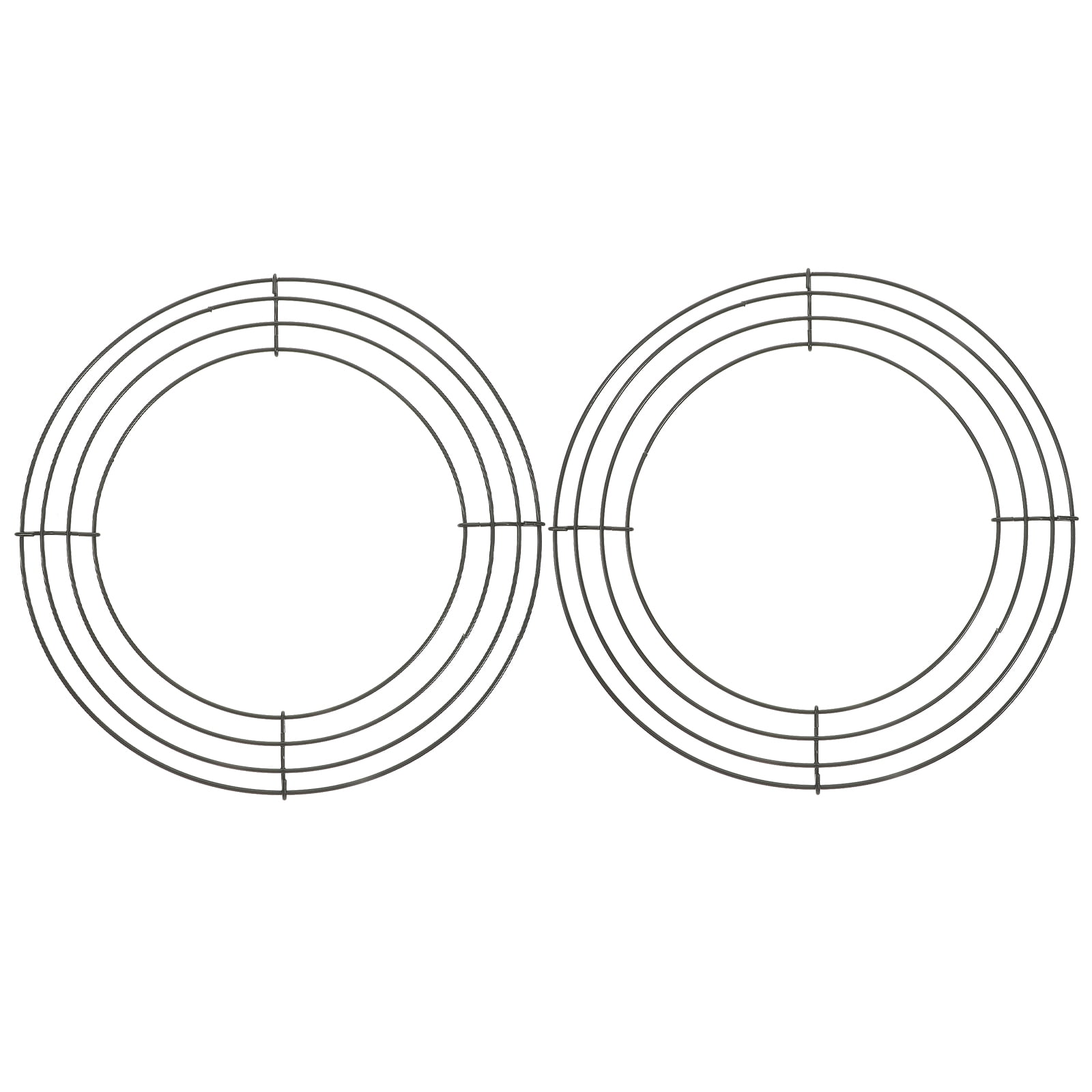 2 Pcs Door Garland Frame Garland Base Wire Wreath Rings 20X20X0.2CM ...