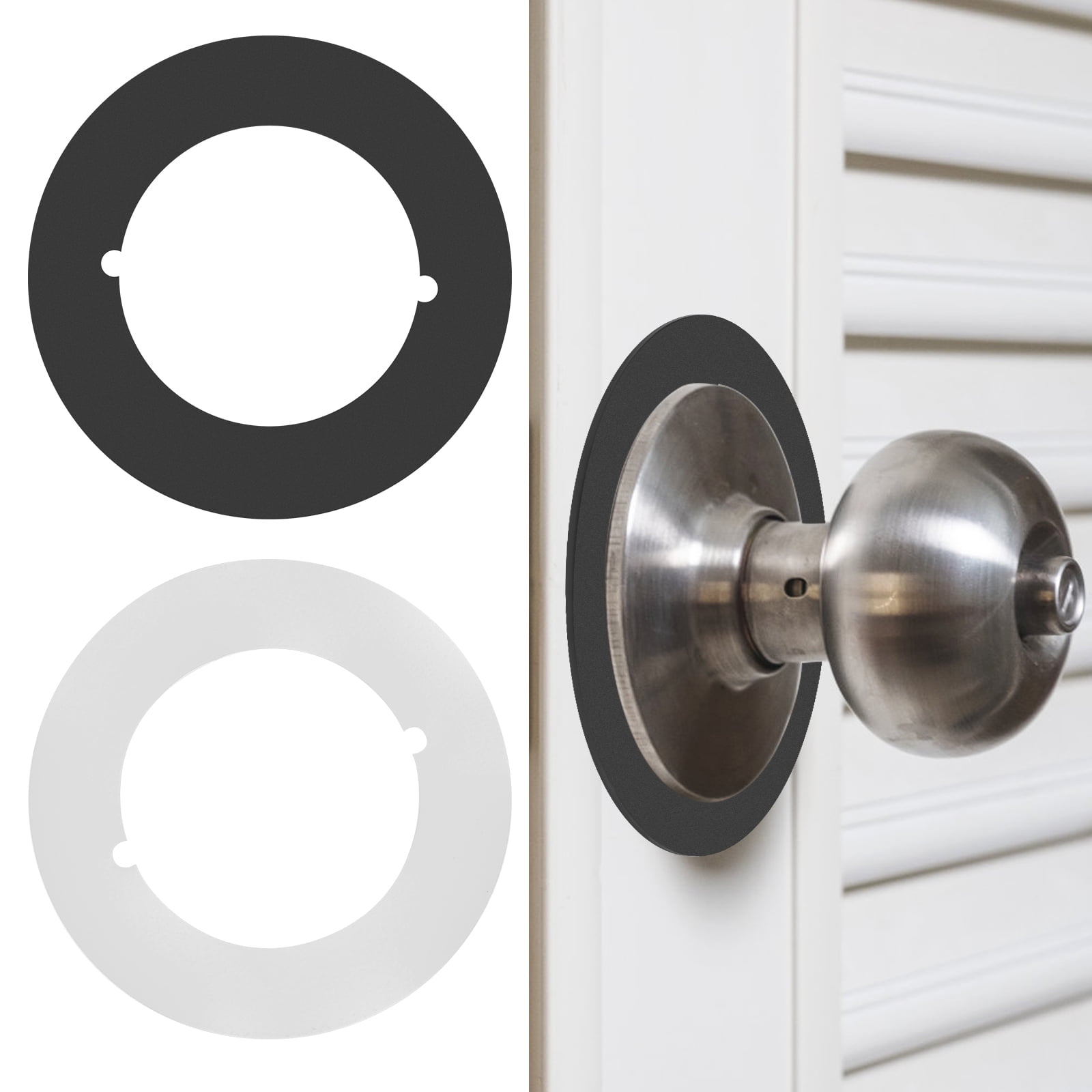 2 Pcs Door Knob Plates Door Reinforcement Plate Round Version Stainless ...