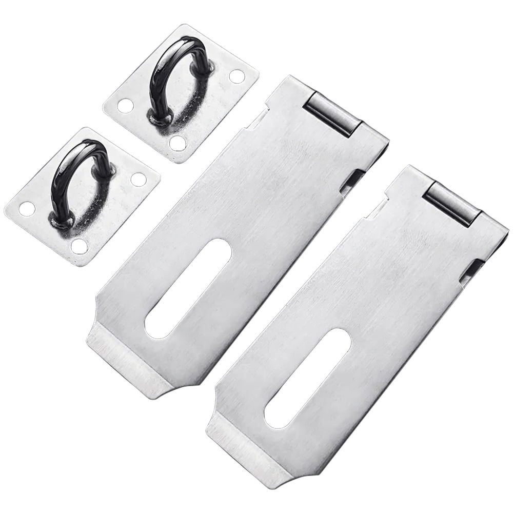 2 Pcs Door Lock Hasp Latch Padlock Locks Garage Locking Slide Safety ...