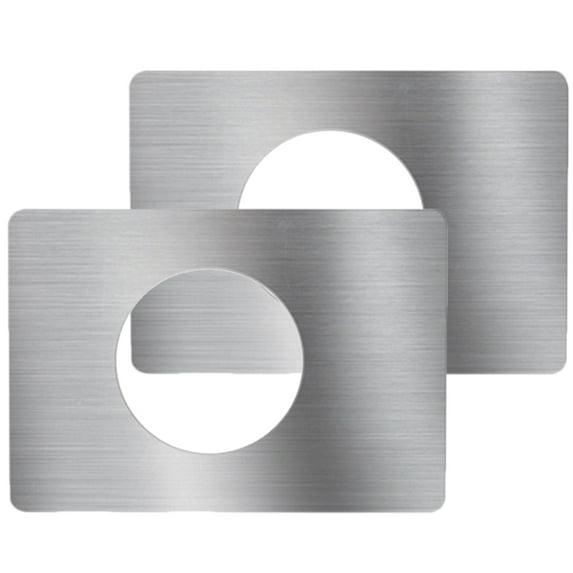 2 Pcs Stainless Steel Door Plates Deadbolt Hole Cover Installation Kit ...