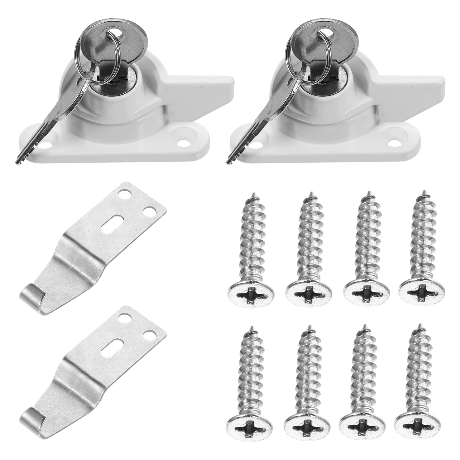 2 Pcs Door and Window Lock Crescent Lock Double-hung Window Lock with ...