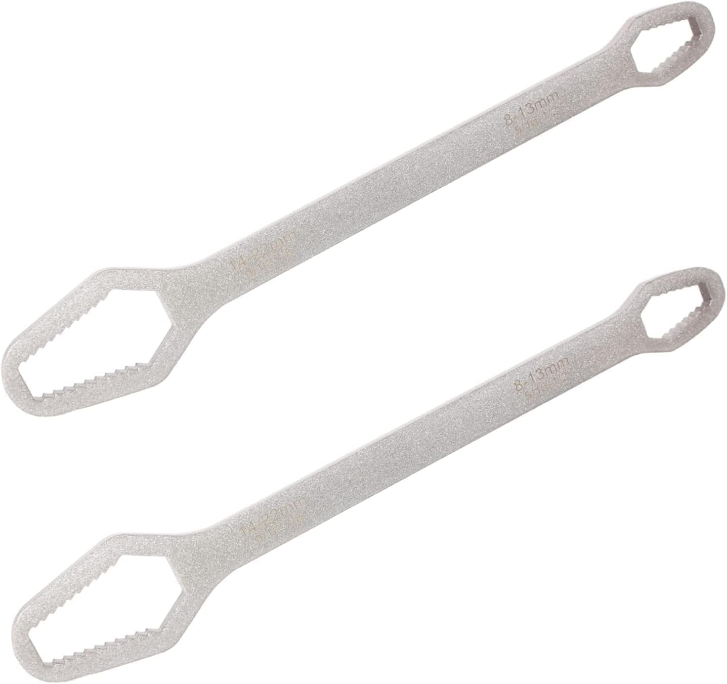 2 Pcs Double-Ended Self-Tightening Adjustable Wrench Tools, Multi ...