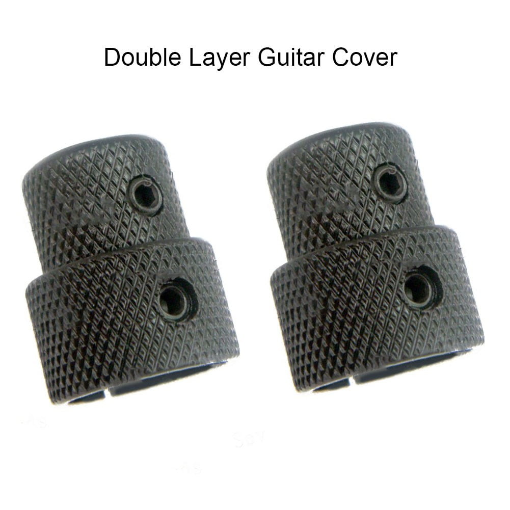 2 PCS Double Layer Bass Guitar Control Tone Volume Knobs Electric ...
