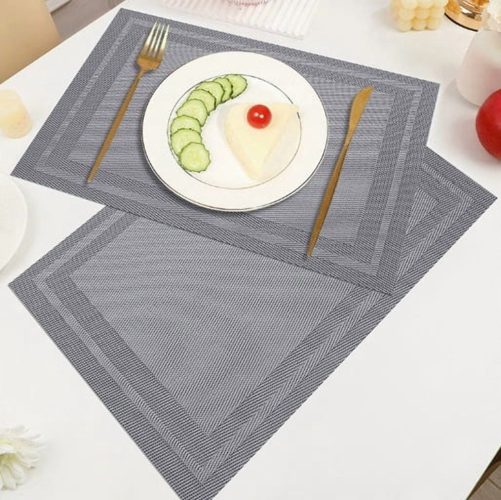 2 Pcs Double-Pattern European Style PVC Placemats - Waterproof ...