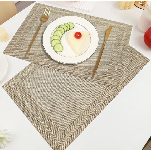 2 Pcs Double-Pattern European Style PVC Placemats - Waterproof ...