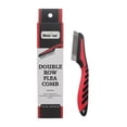2 Pcs Double Row Flea Comb for Dogs & Cats - Long Handle Pet Grooming ...