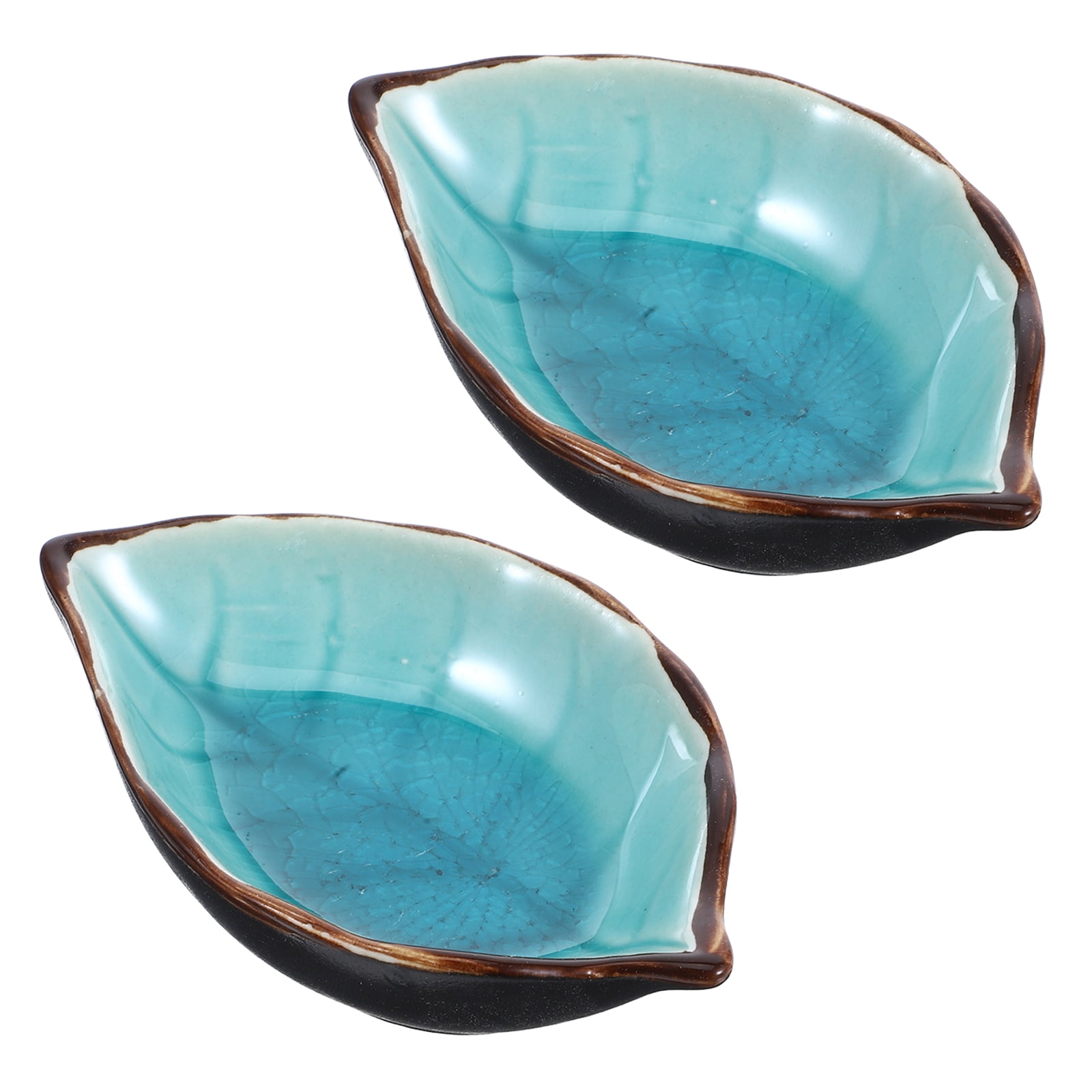 2 Pcs Double-skin Milk Container with Lid Leaf Shaped Spoon Rest ...