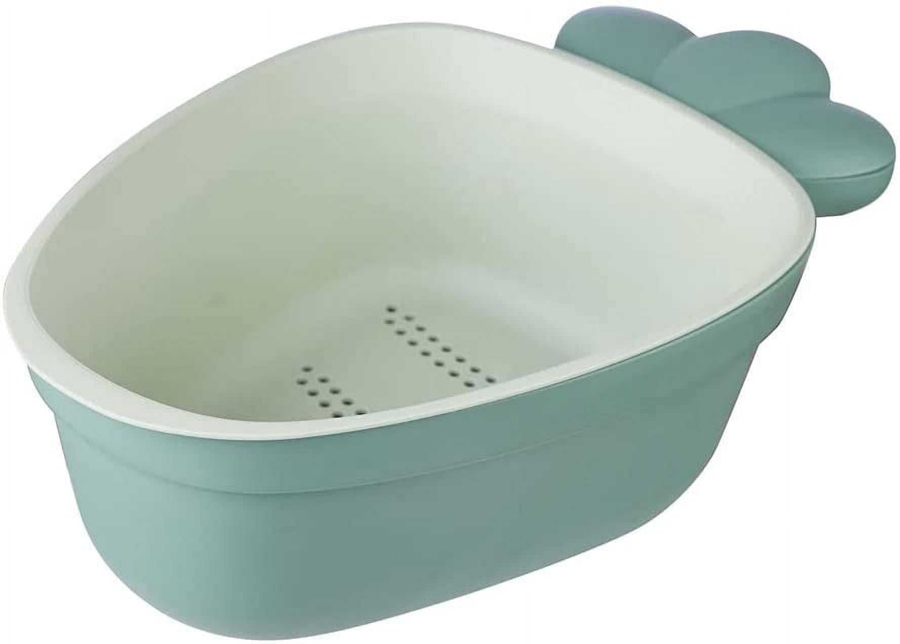 2 Pcs Drain Basket,Plastic Colander With Plastic Handle Vegetable ...