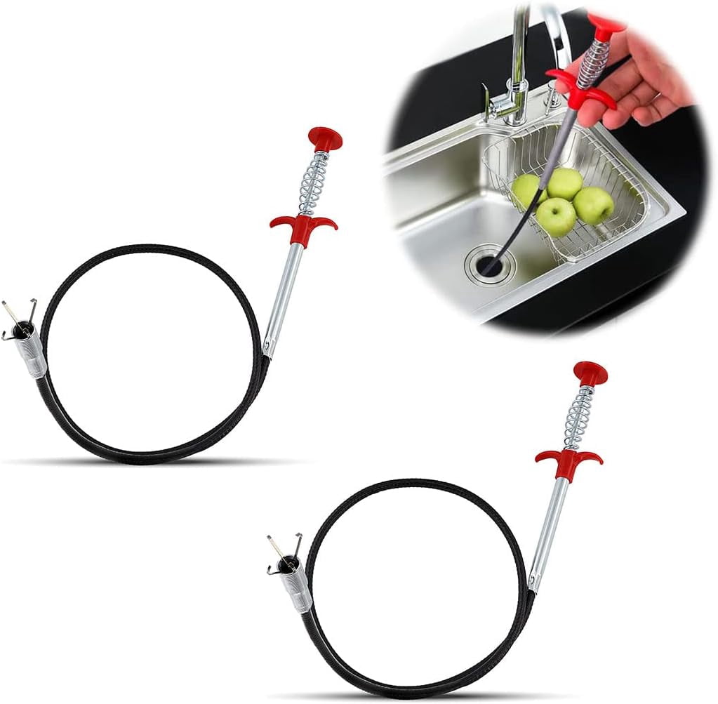 2 Pcs Drain Clog Remover Tool, Drain Clog Remover Tool,Drain Hair Clog ...
