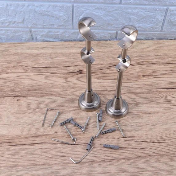 2 Pcs Drapery Rod Bracket Pocket Curtain Rod Drapery Rod Holders ...