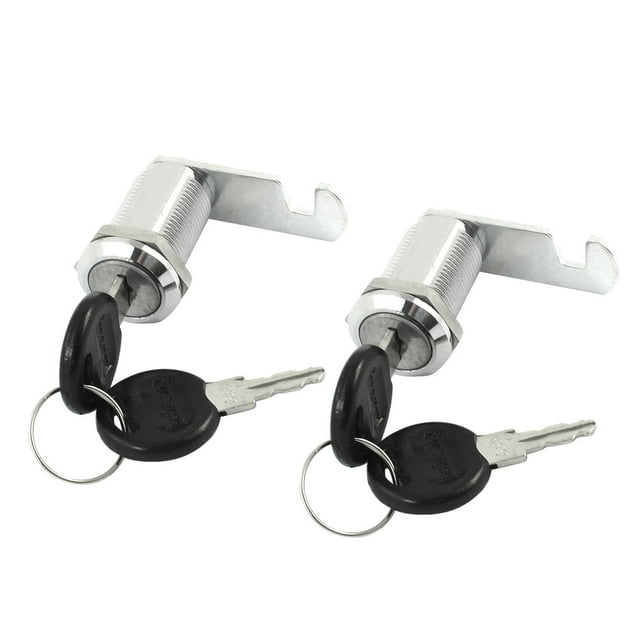 2 Pcs Drawer File Cabinet Locking 19mm Dia Thread Cylinder Cam Locks w ...