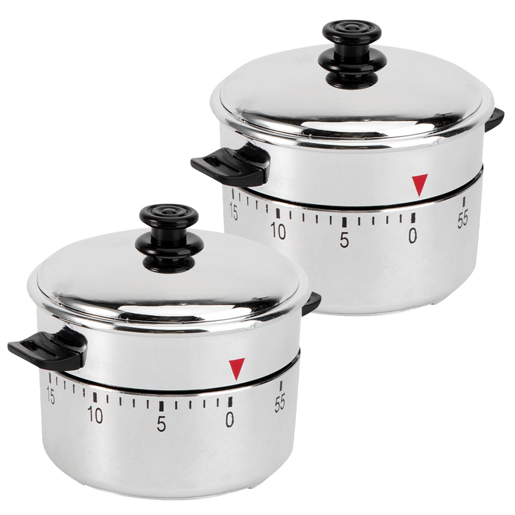Raindrops 2pcs Stainless Steel Mechanical Kitchen Timer Manual Countdown Cooking Timer - Walmart.com