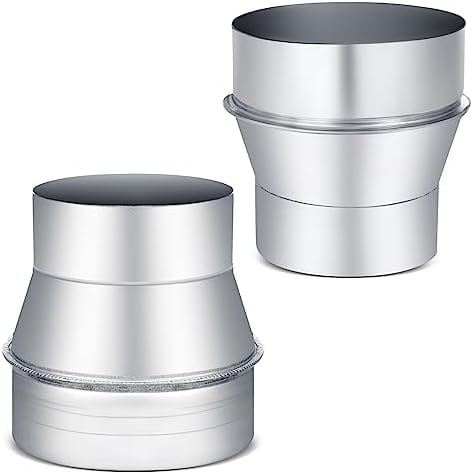 2 Pcs Duct Reducer 5 to 4 Inch Round Ducting Connector Duct Adapter Air ...