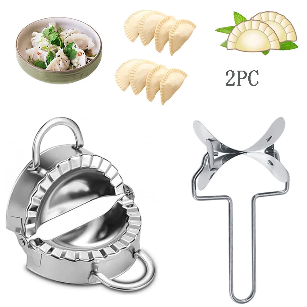 2 Pcs Dumplings Makers Set, Mrmosy Stainless Steel Dumpling Wrappers ...