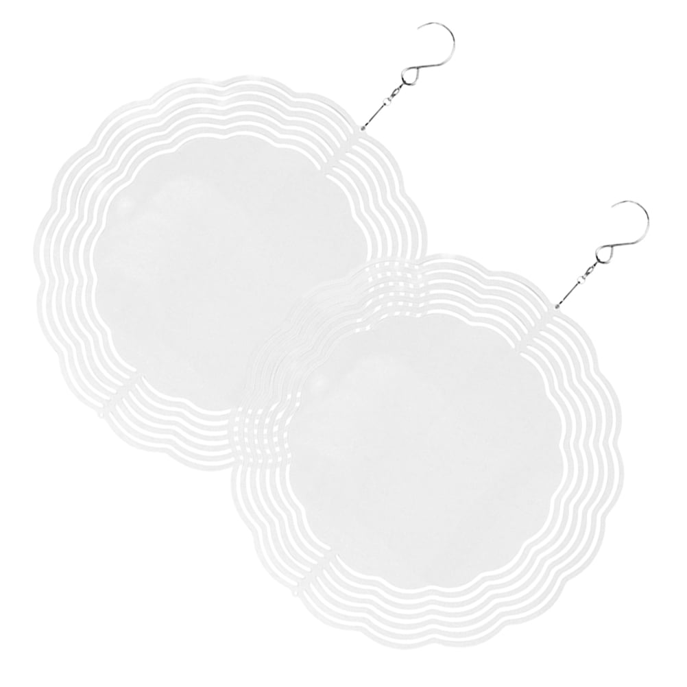 2 Pcs Dye Sublimation Wind Chimes Wind Spinner Ornament Home+decor ...