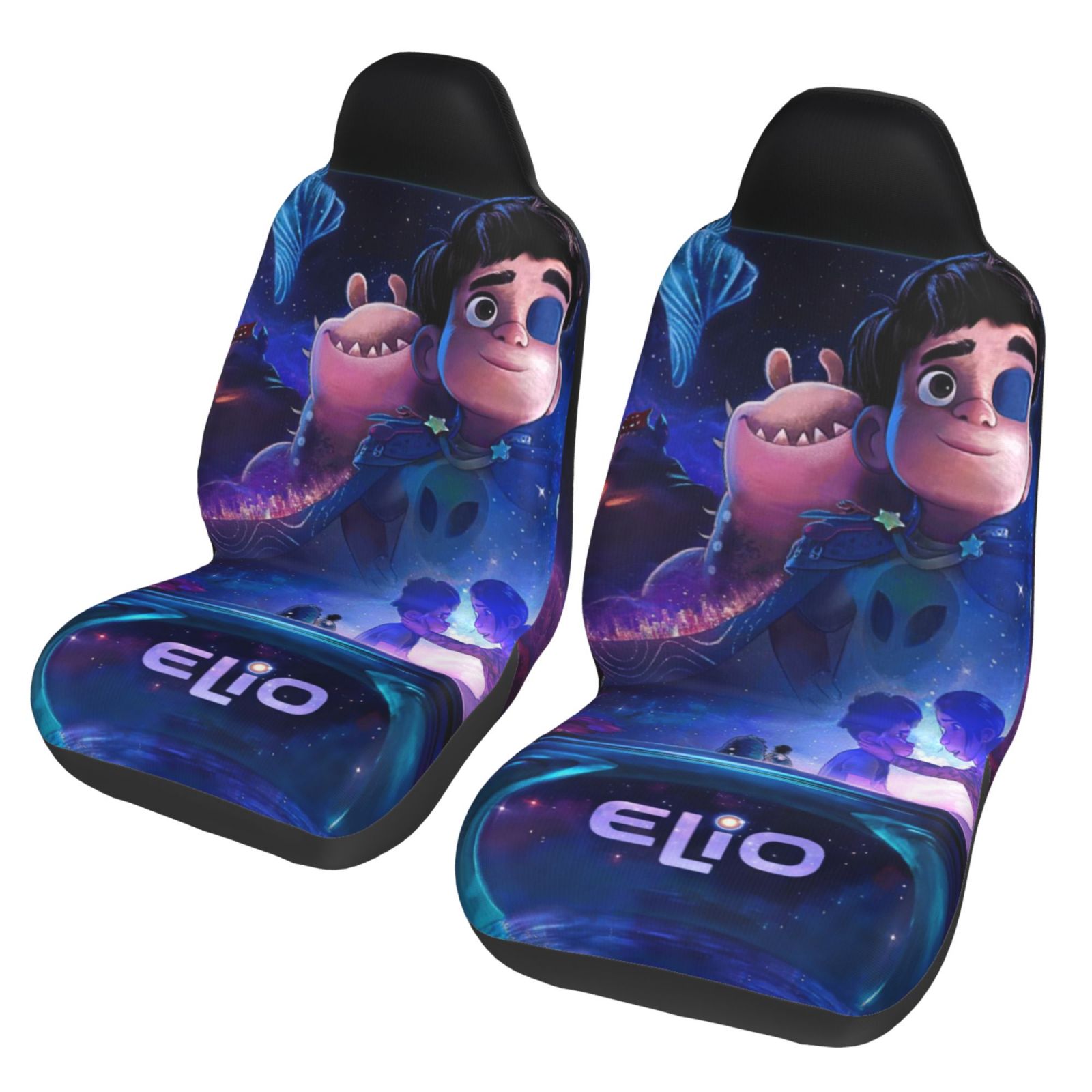 2 Pcs E-Li0 Car Seat Covers Cartoon Car Interior Seat Accessories Car ...