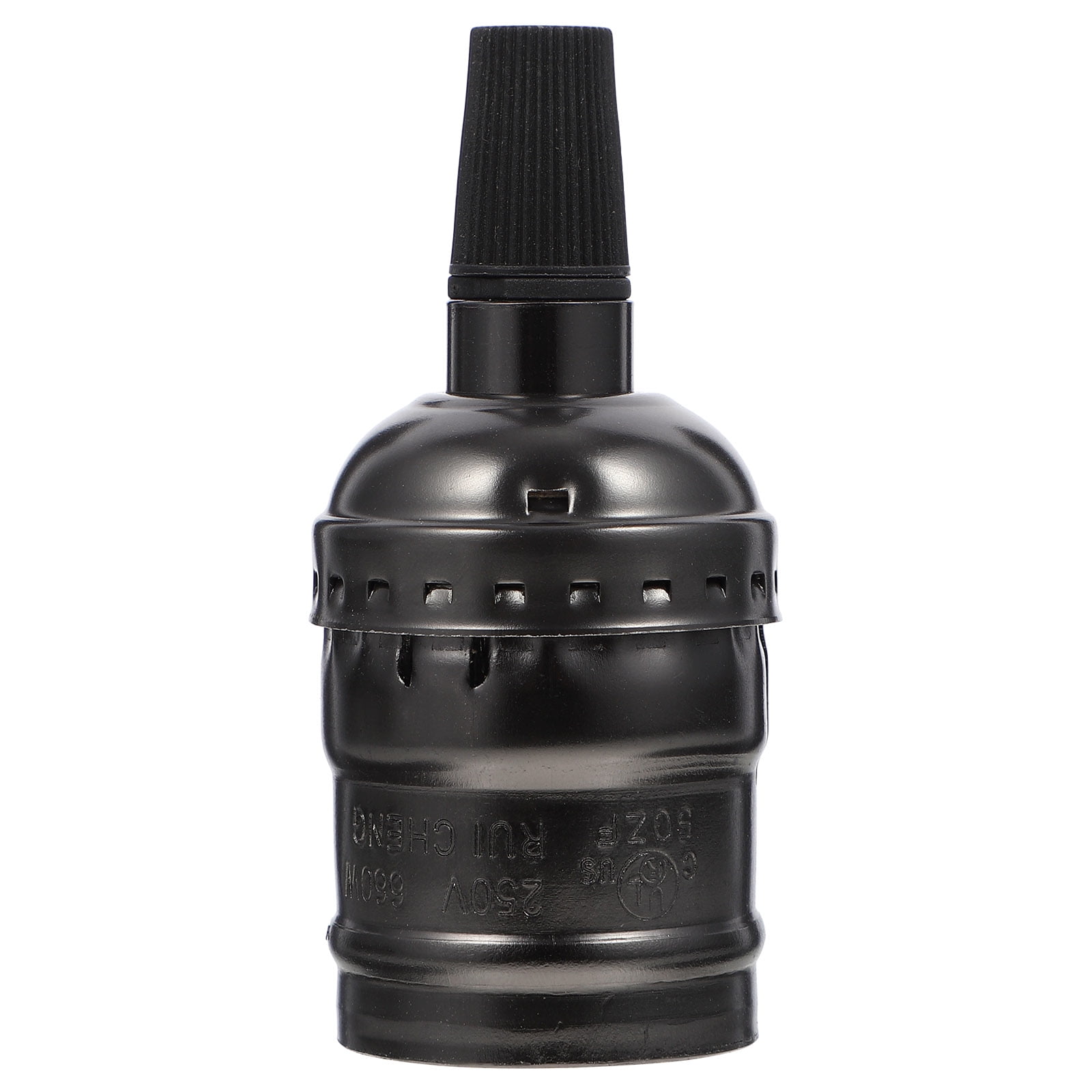 E27 Thread Lamp Holder Aluminum Black for Lamp Use Durable Elegant ...