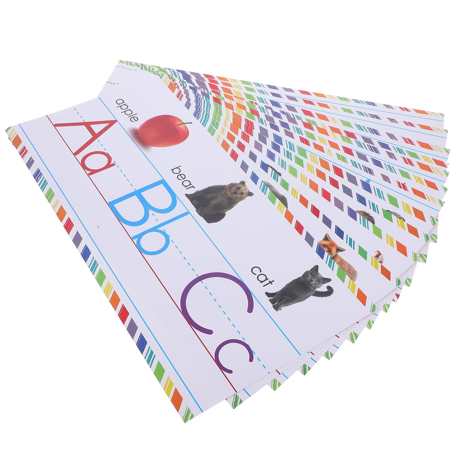 2 Pcs Early Education Alphanumeric Cards Wall Diagram Announcement ...