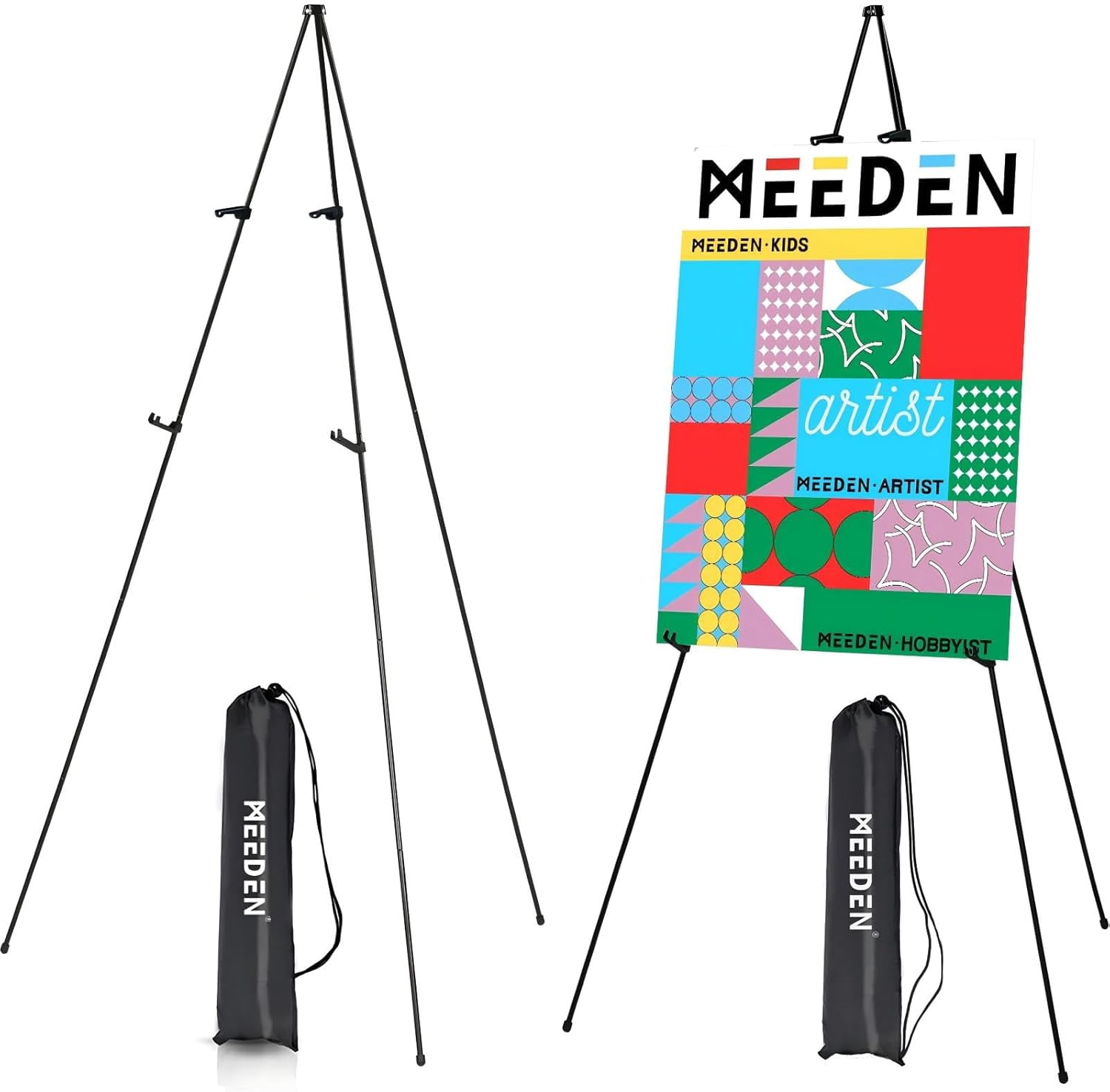 2 Pcs Easel Stand for Painting and Display: 63" Art Metal Easel Sign ...