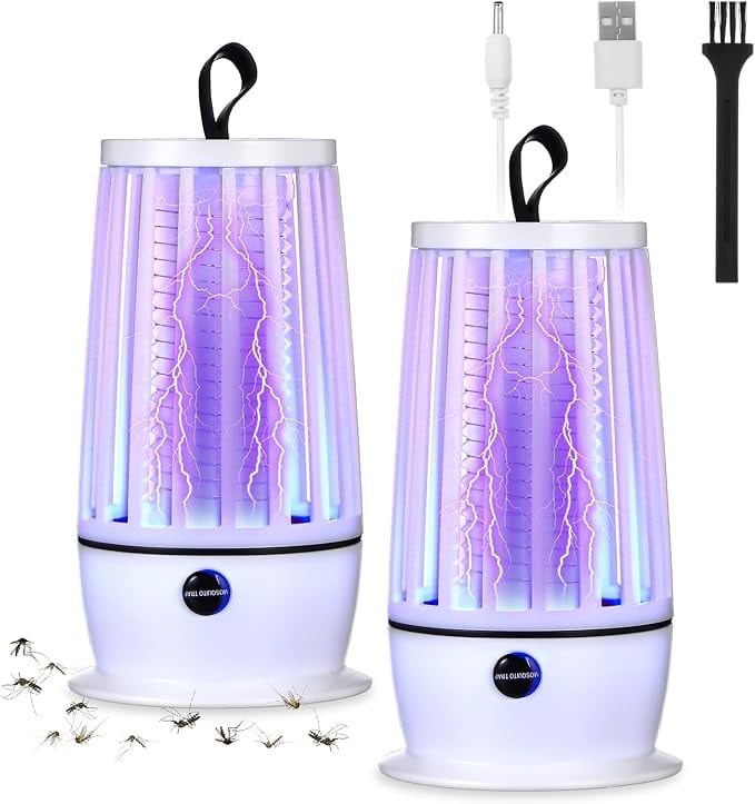 2 Pcs Electric Bug Zapper for Indoors Outdoor Mosquito Zapper Insect ...