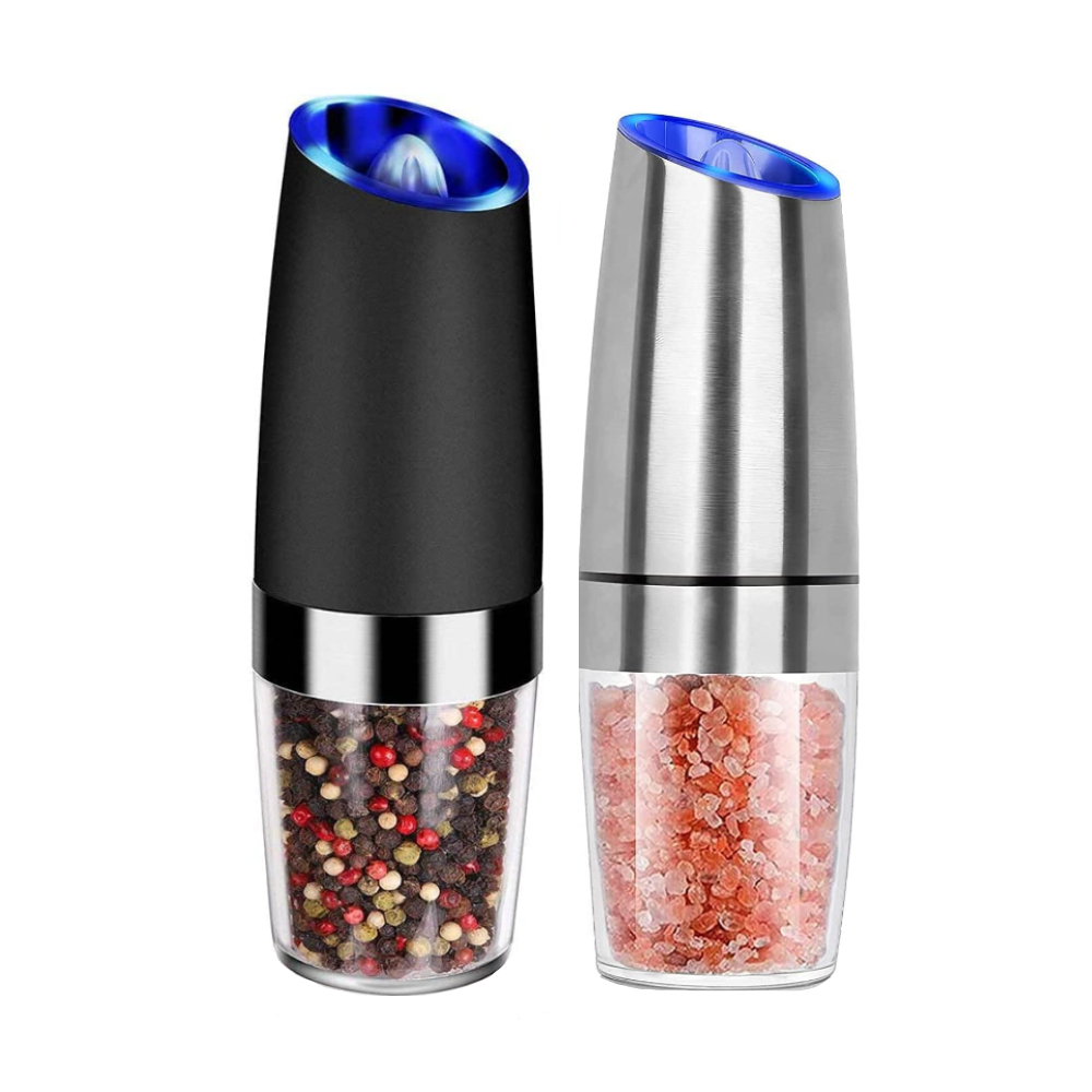 Gravity Electric Pepper and Salt Grinder Set, Adjustable Coarseness ...