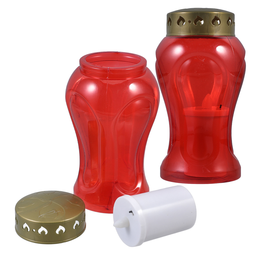2 Pcs Electronic Candle Cemetery Grave Decorations 16.50X9.00X9.00CM ...