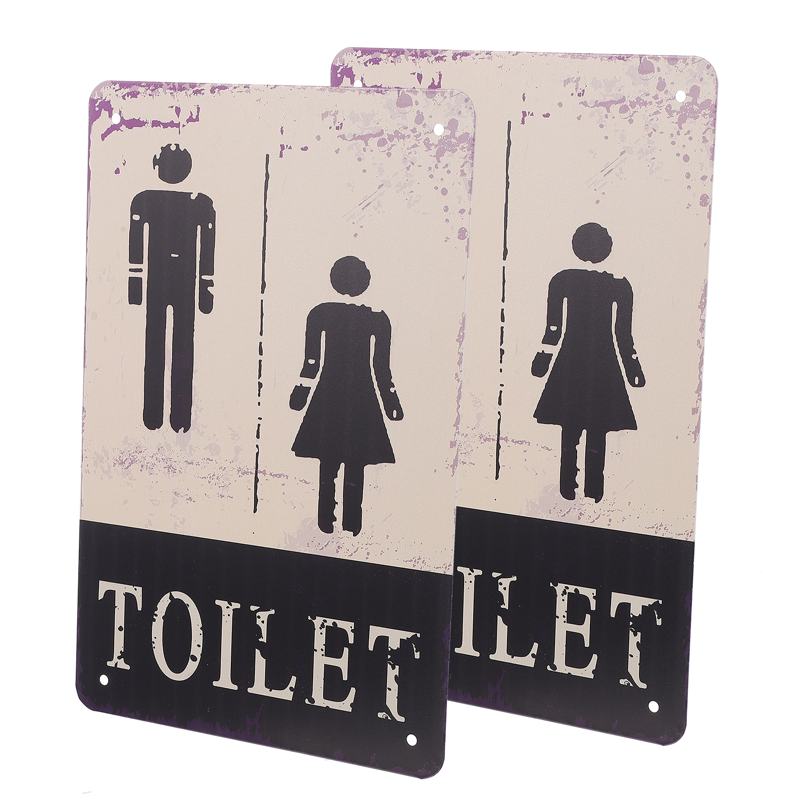 2 Pcs Emblems Toilet Sign Toilet Symbol Sign Bathroom Door Symbol Wall ...