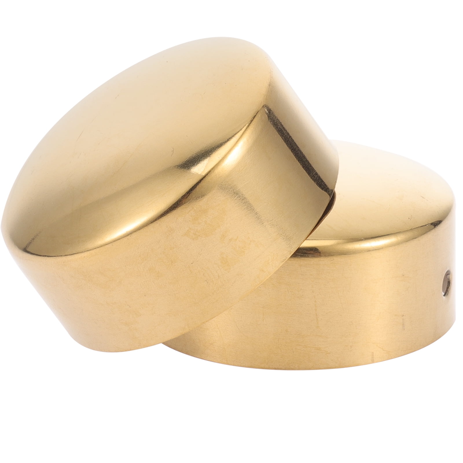 FESTFENDS Round Handrail End Cap Solution Golden Stainless Steel 2Pcs ...