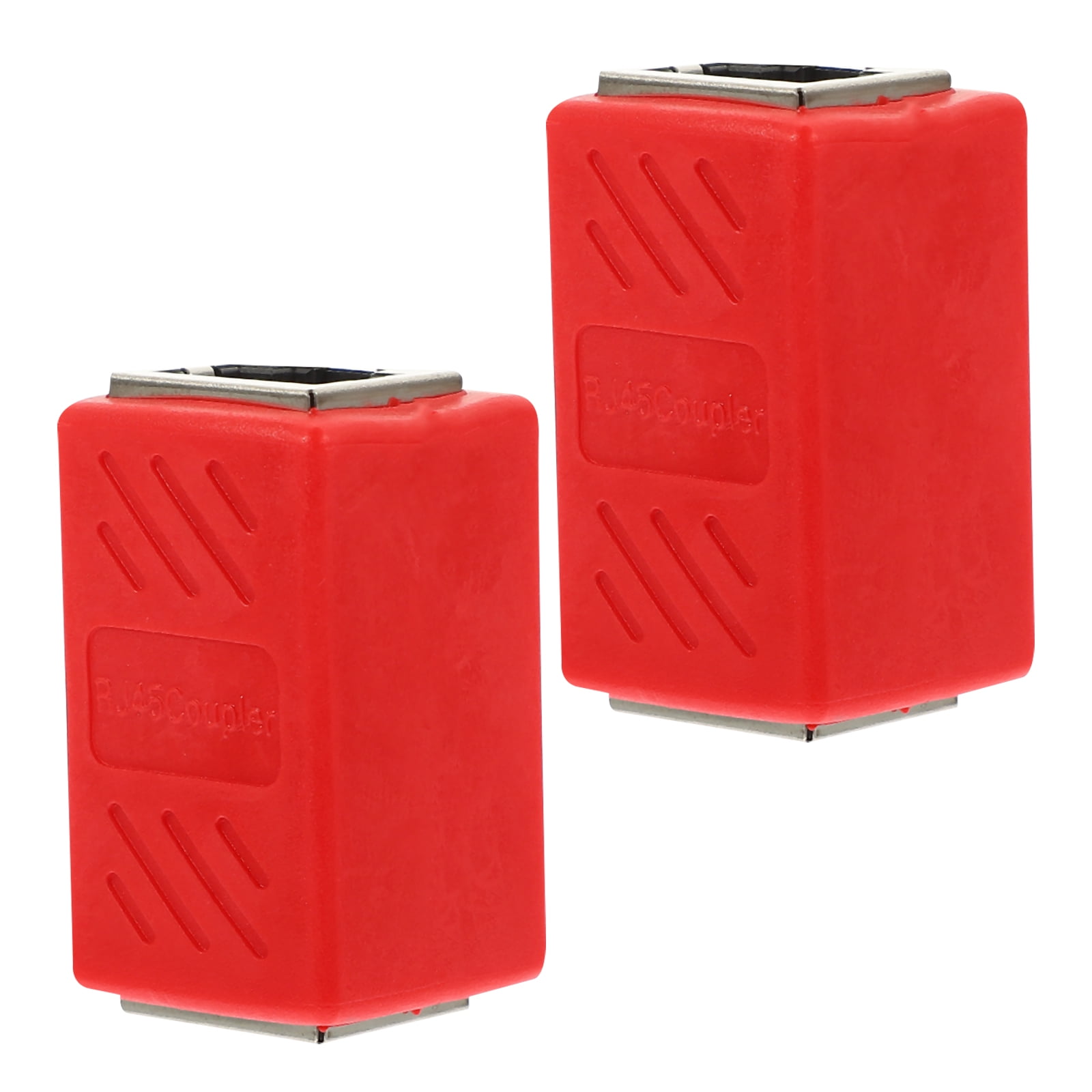 2 Pcs Ethernet Cable Adapter Extender Either Network Wifi Coupler Red ...