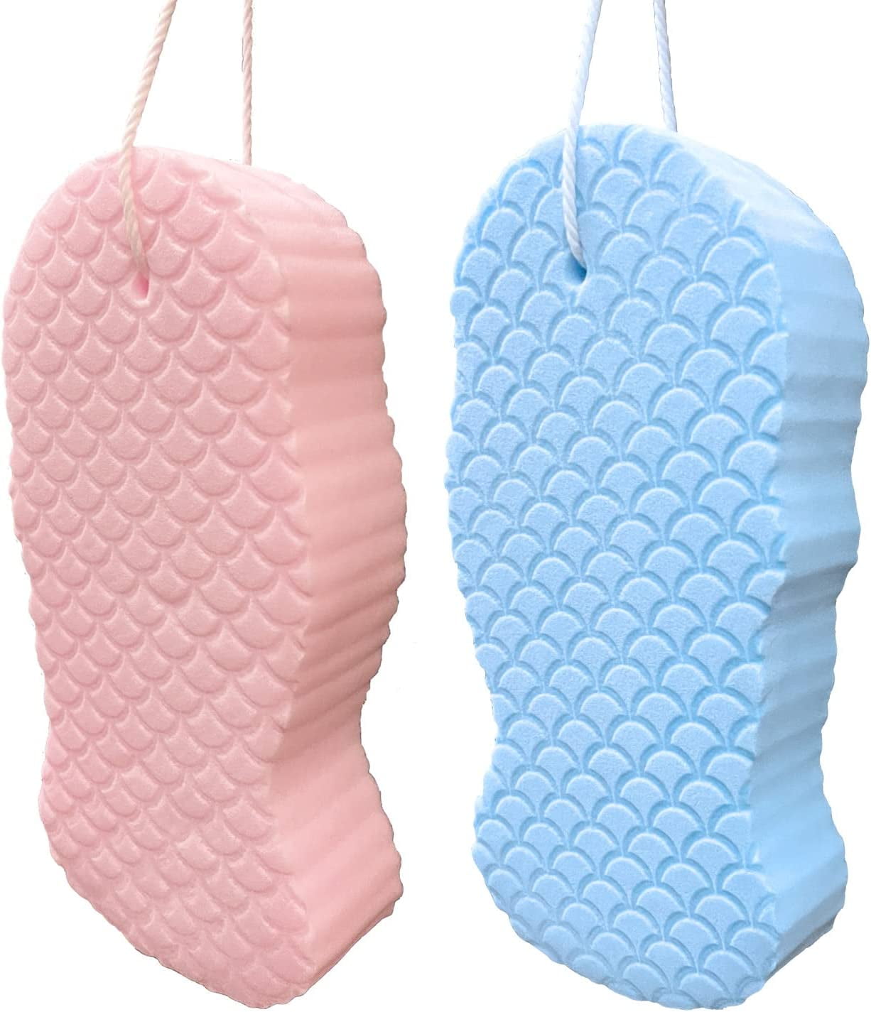 2 Pcs Exfoliating Bath Sponge, Soft Spa Scrub for Shower, Dead Skin ...