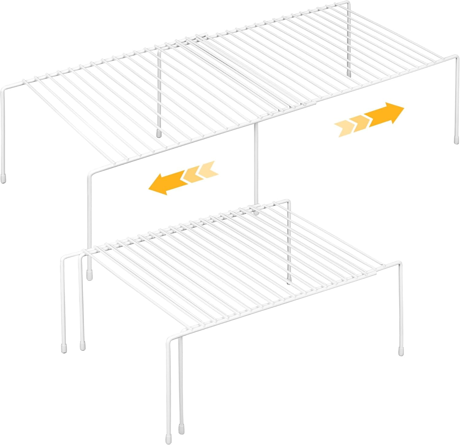 2 Pcs Expandable Shelf Organizers for Cabinet Closet Cupboard ...