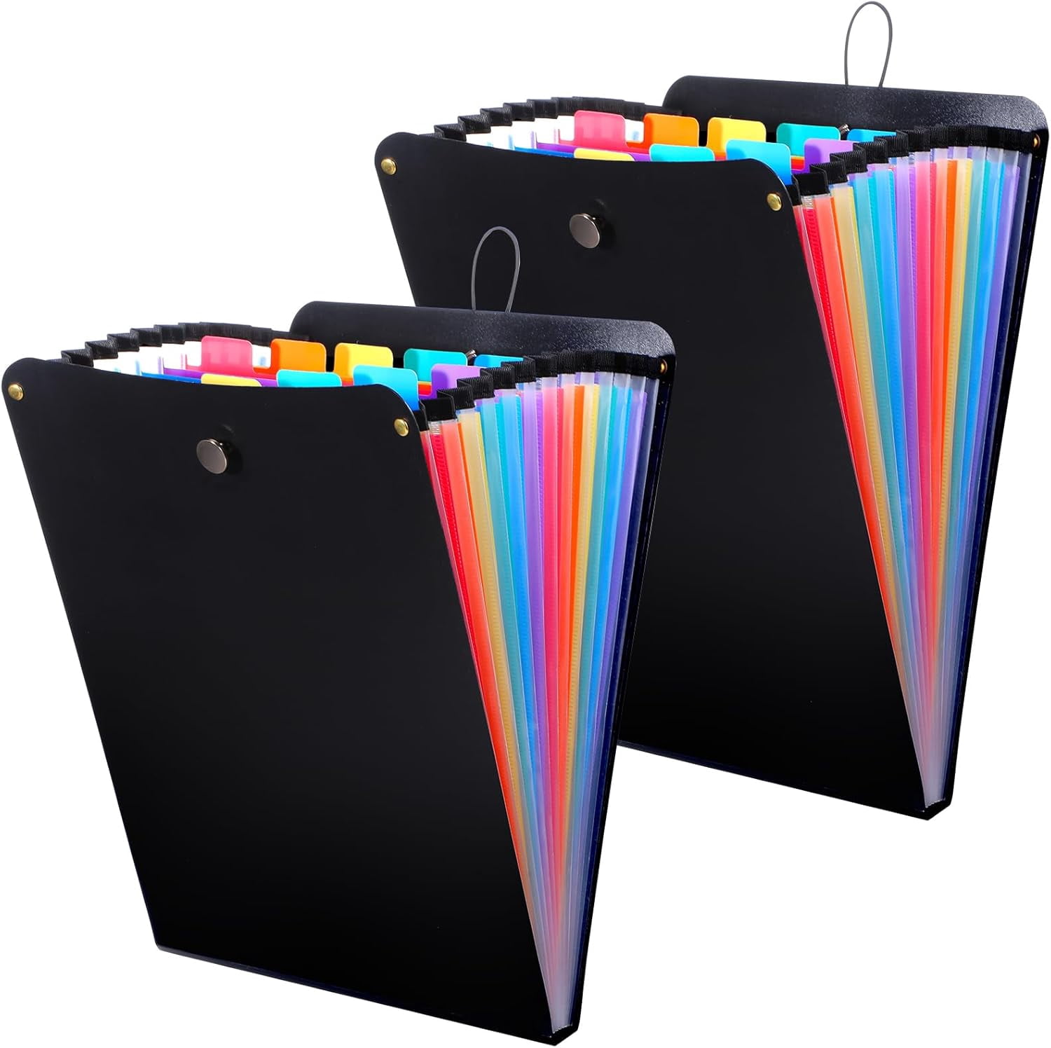 2 Pcs Expanding File Folder, 13 Pockets Vertical File Folder Accordion ...