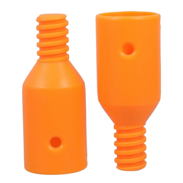 2 Pcs Extension Poles for Cleaning Broom Handle Adapter Orange ...