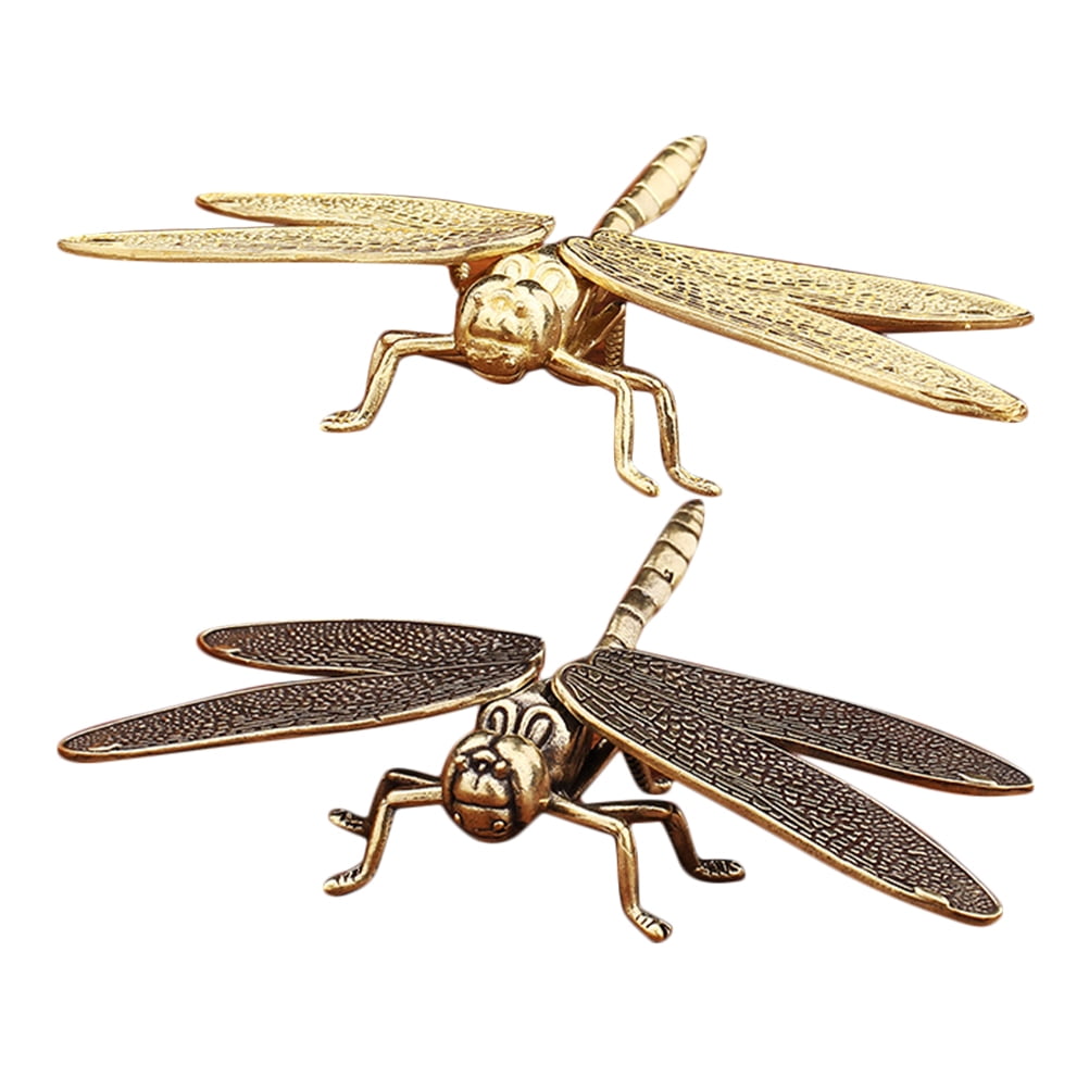 2 Pcs Extra Large Comb Prank Dragonfly Bronze Ornaments - Walmart.com