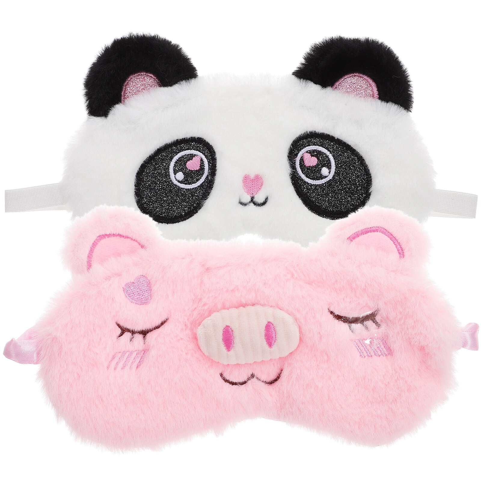 2 Pcs Eye Mask Korean for Kids Night Masks Sleeping Cover Plush Cotton ...