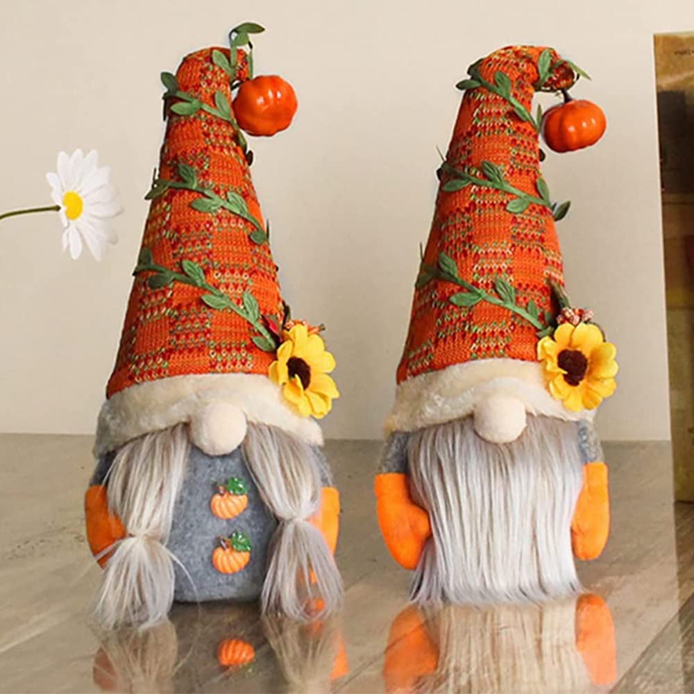 2 Pcs Fall Mini Gnomes - Harvest Indoor Decorating Ornaments ...
