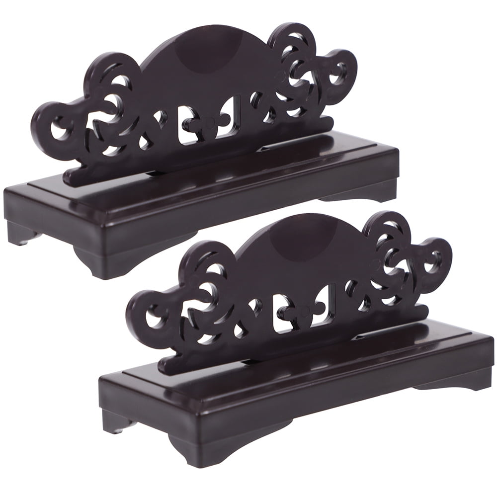 2 Pcs Fan Base Folding Round Pantry Plinth Stand Hand Held Storage ...