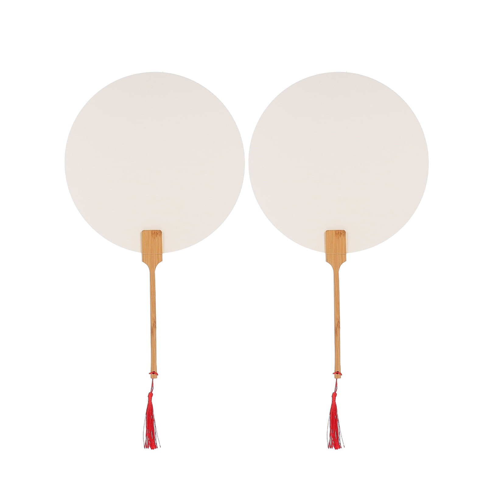 2 Pcs Fan Blank Fans for Crafts Kids Painting White Plain Hand Paper ...