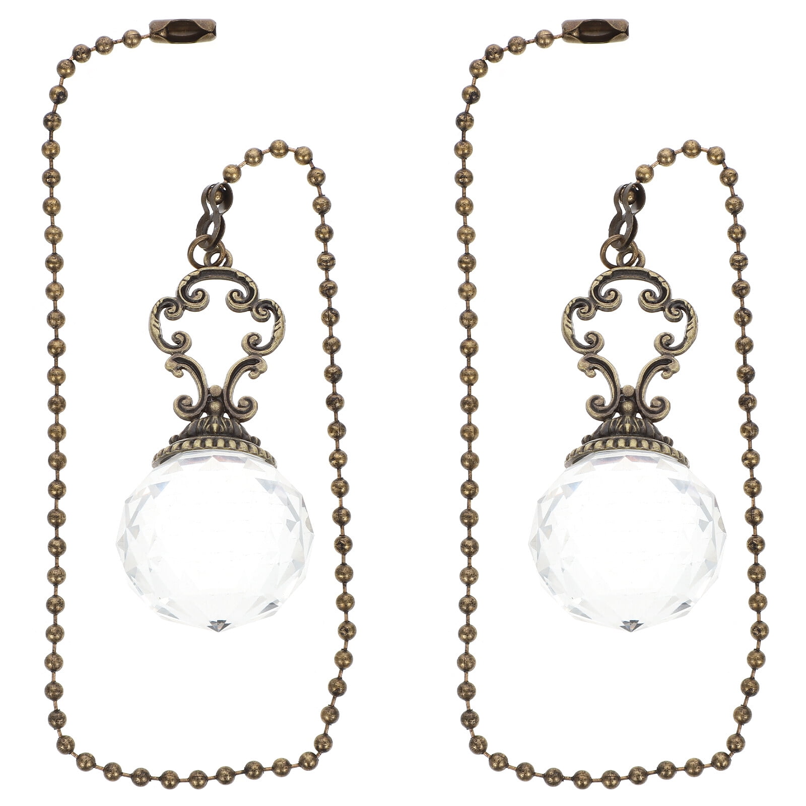 2 Pcs Fan Light Hanging Chain Beaded Pendant Ceiling - Walmart.com